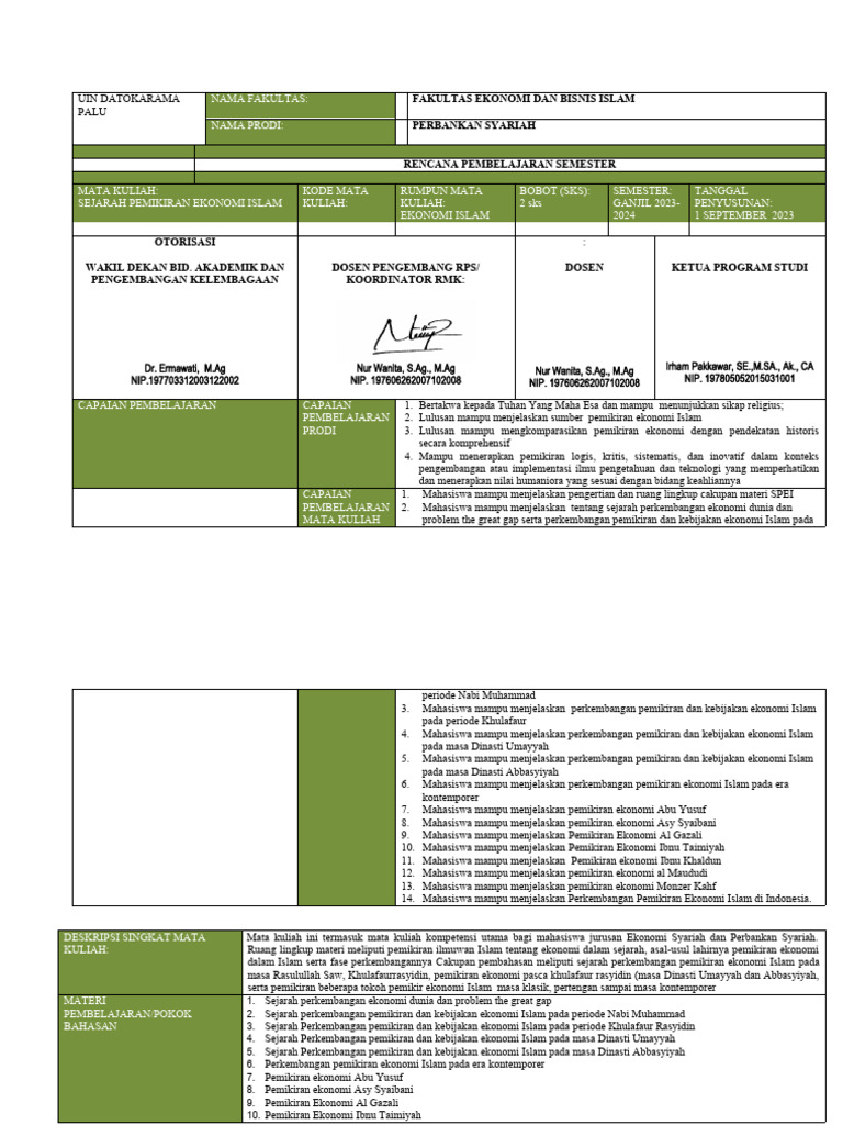 Revisi RPS Spei Psy 1,2 3 Ganjil 2023 - 2024 - Sesuai Dengan Kkni 2020 | PDF
