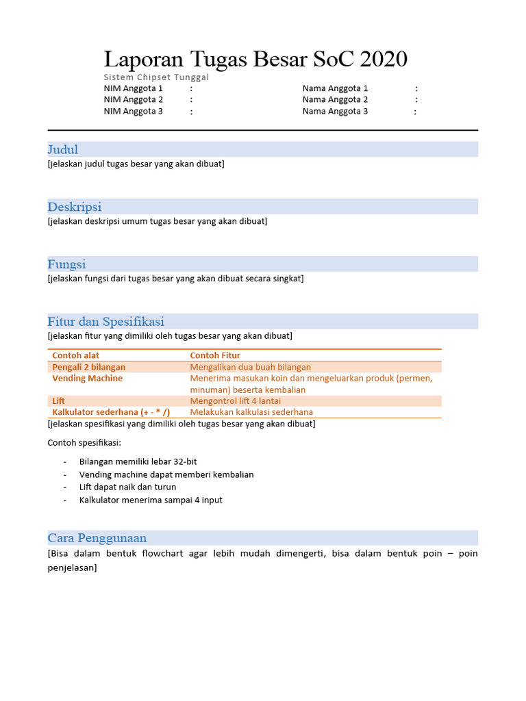 Format Laporan Tugas Besar SoC | PDF Format Laporan Tugas Besar SoC | PDF