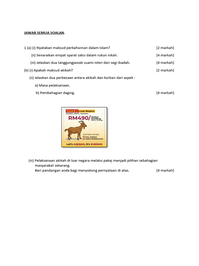 Latihan Feqah F5 | PDF