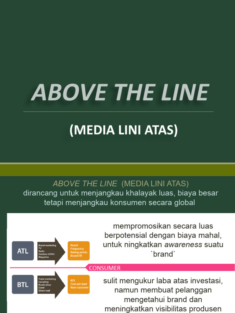 Above The Line - Iklan Majalah | PDF | Bisnis