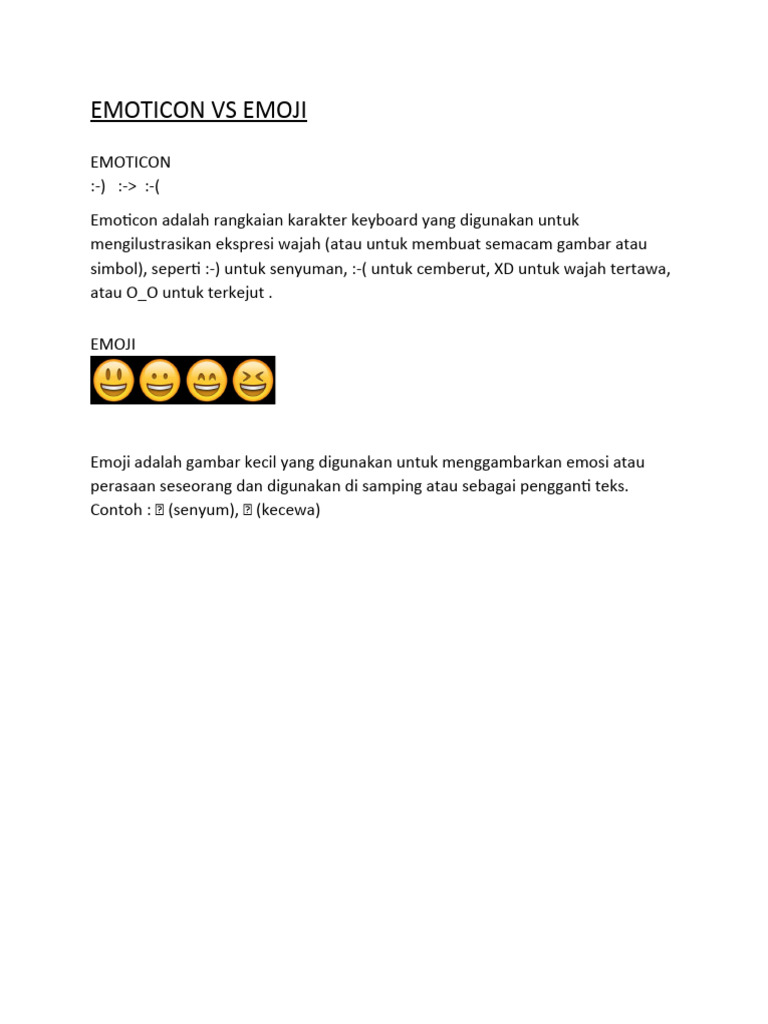 Emoticon VS Emoji | PDF