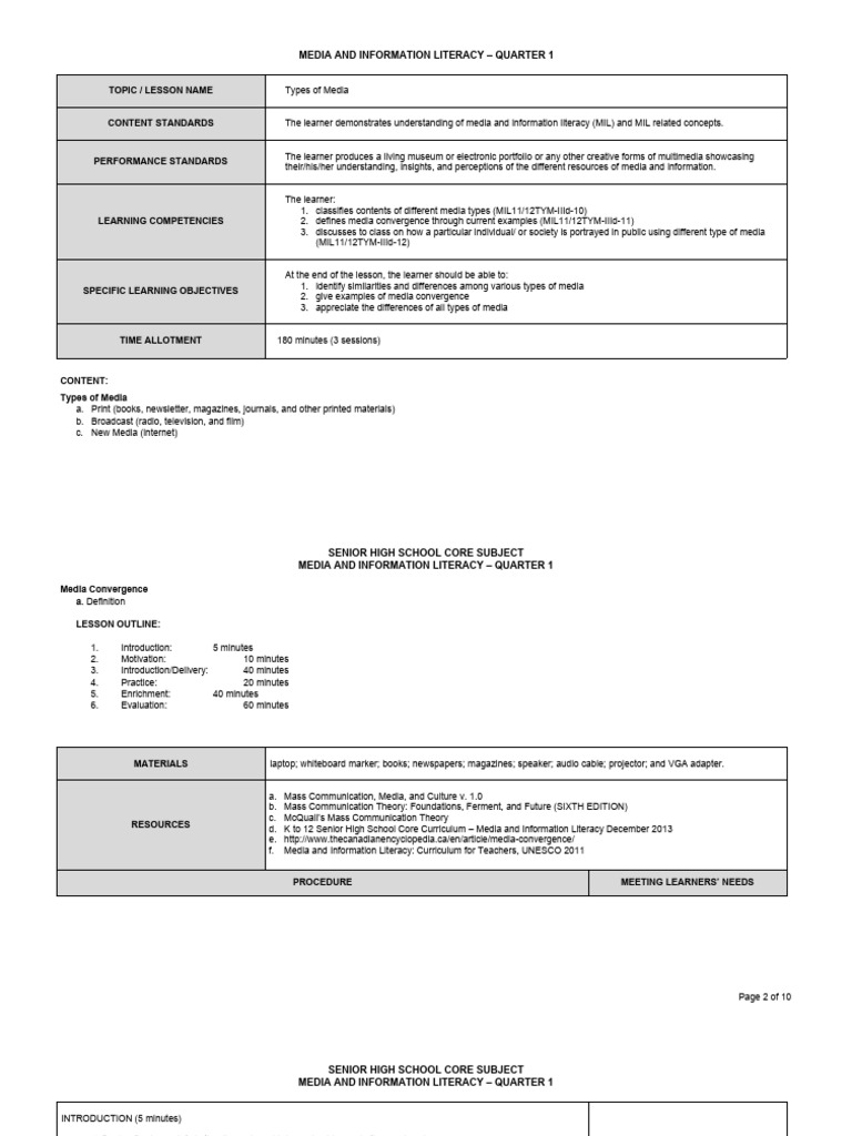 Media Literacy Lesson Plan for Seniors | PDF | Social Science
