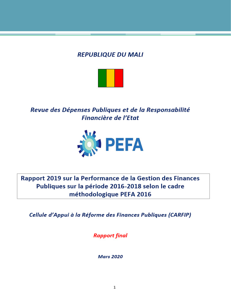 ML Mar20 PFMPR Public With PEFA Check PDF