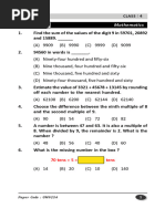 Imo Class4 Sample Paper | PDF | Teaching Mathematics | Science