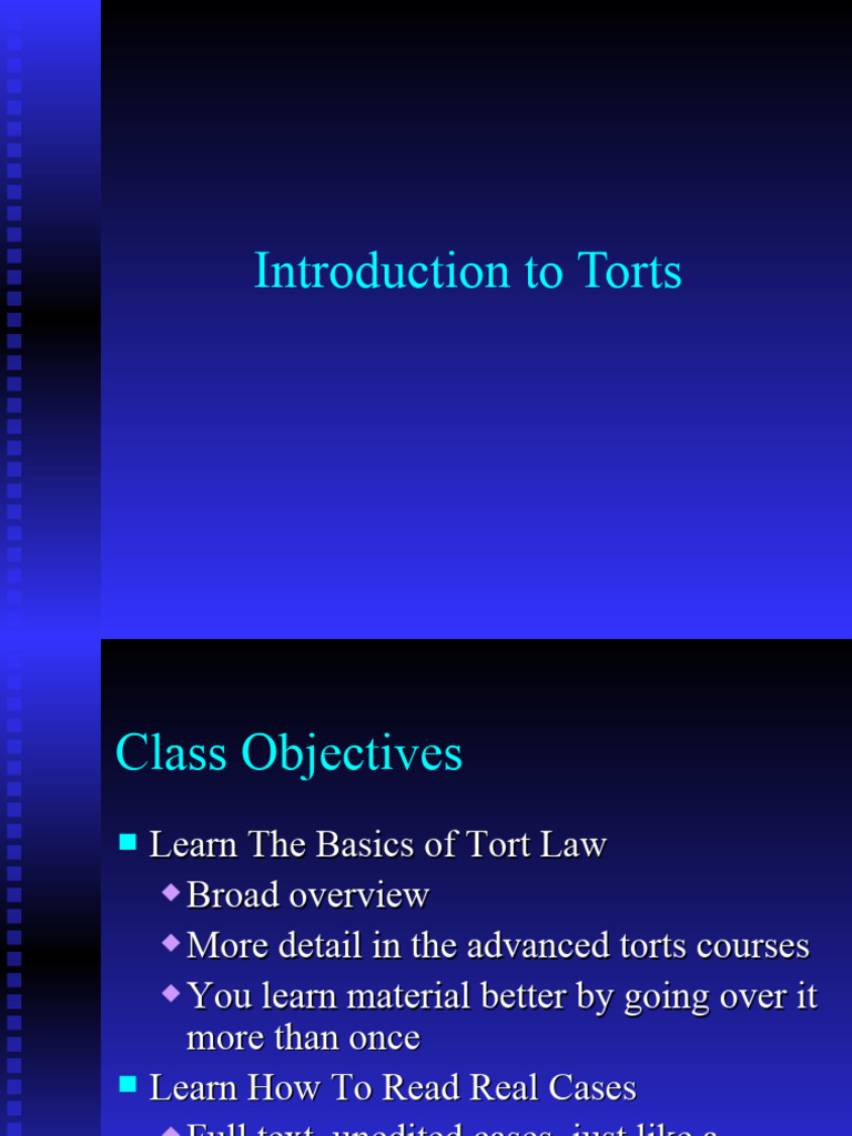 Introduction to Torts | PDF