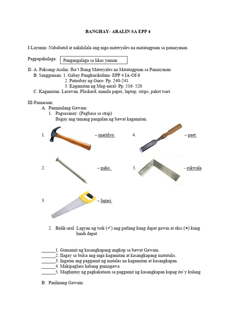 Itang Demo LP EPP | PDF