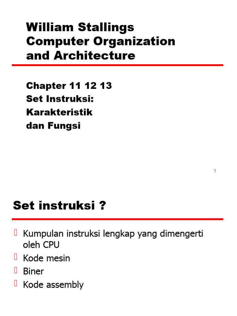 p11-13 Set Instruksi, Risc-Cisc | PDF