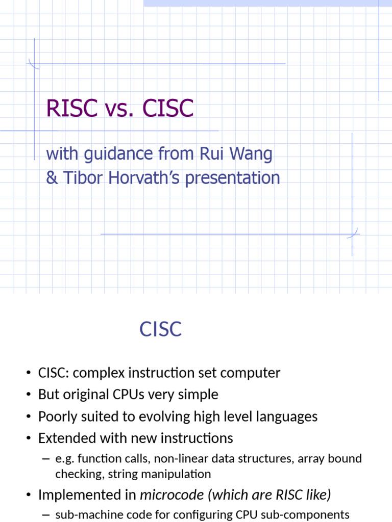 Cisc Vs Risc Pdf Central Processing Unit Digital Electronics