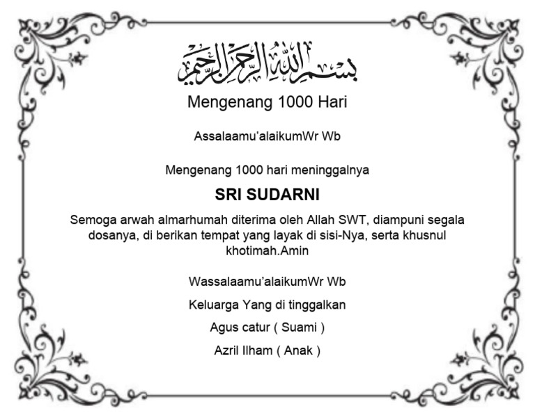 Mengenang 1000 Hari | PDF