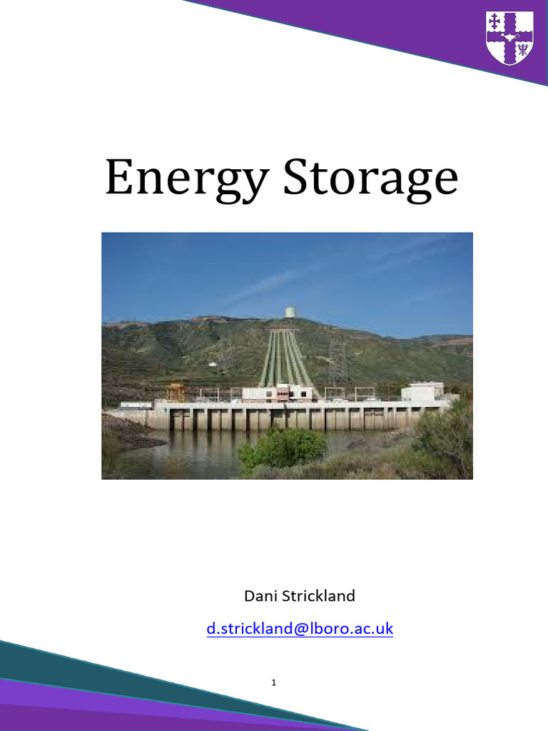 Energy Storage Notes v8 | PDF | Electric Arc | Energy Storage
