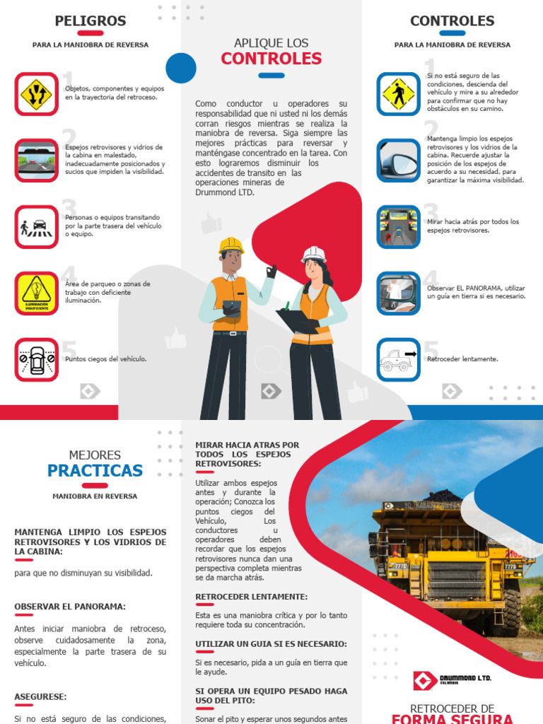 Triptico - Maniobra de Reversa - Completo | PDF | Transporte | Vehículo ...