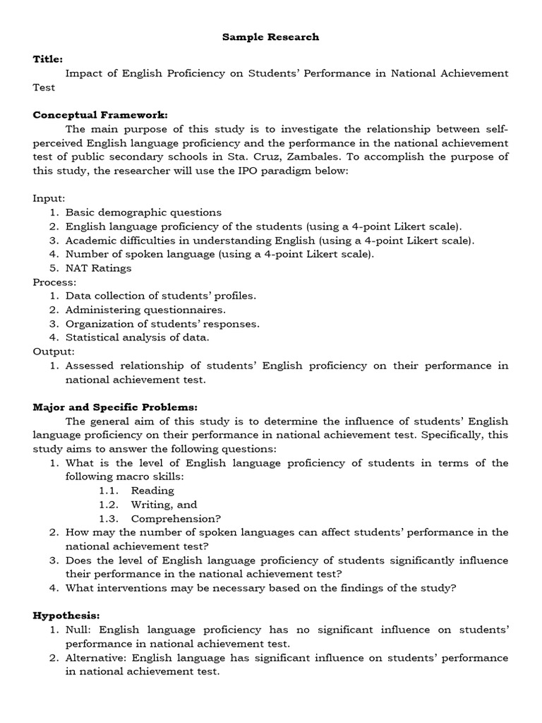 Sample Research | PDF