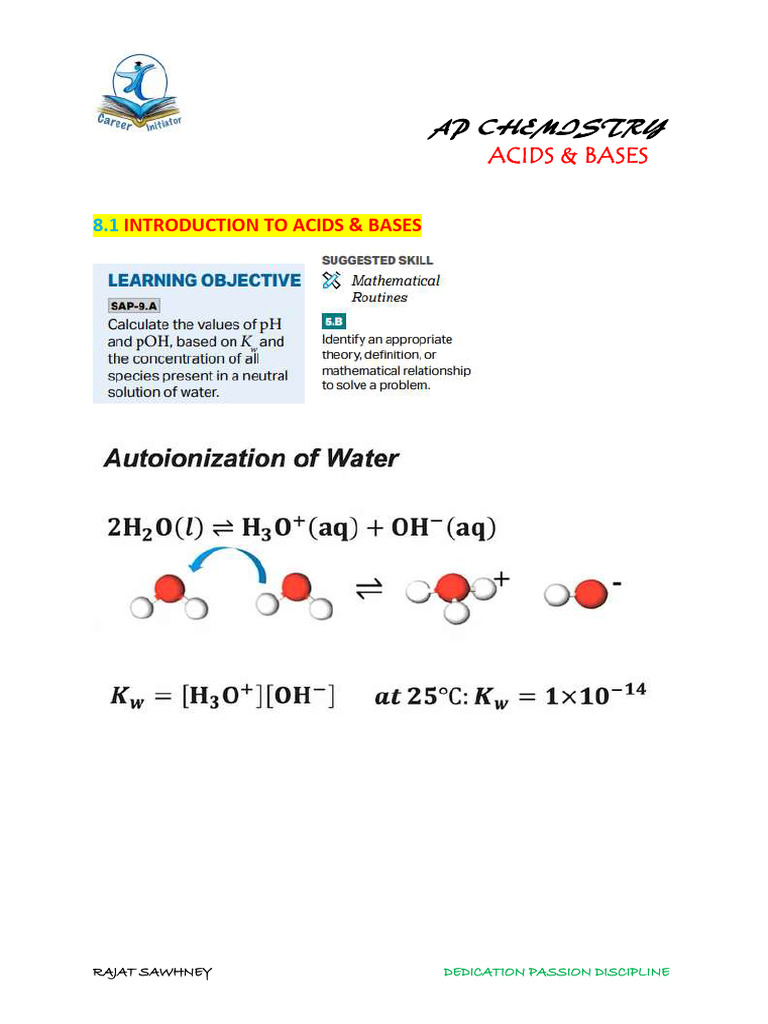 AP Chemistry: Acids and Bases Guide | PDF
