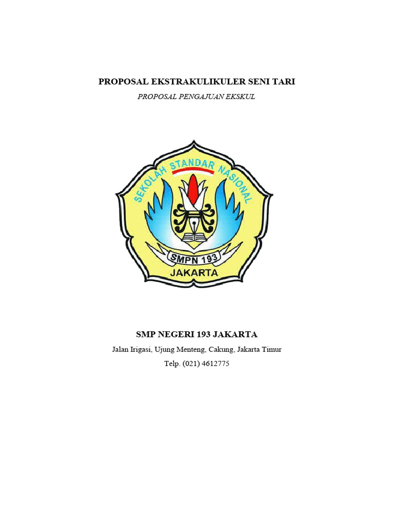 Proposal Ekstrakurikuler Seni Tari SMPN 193 | PDF
