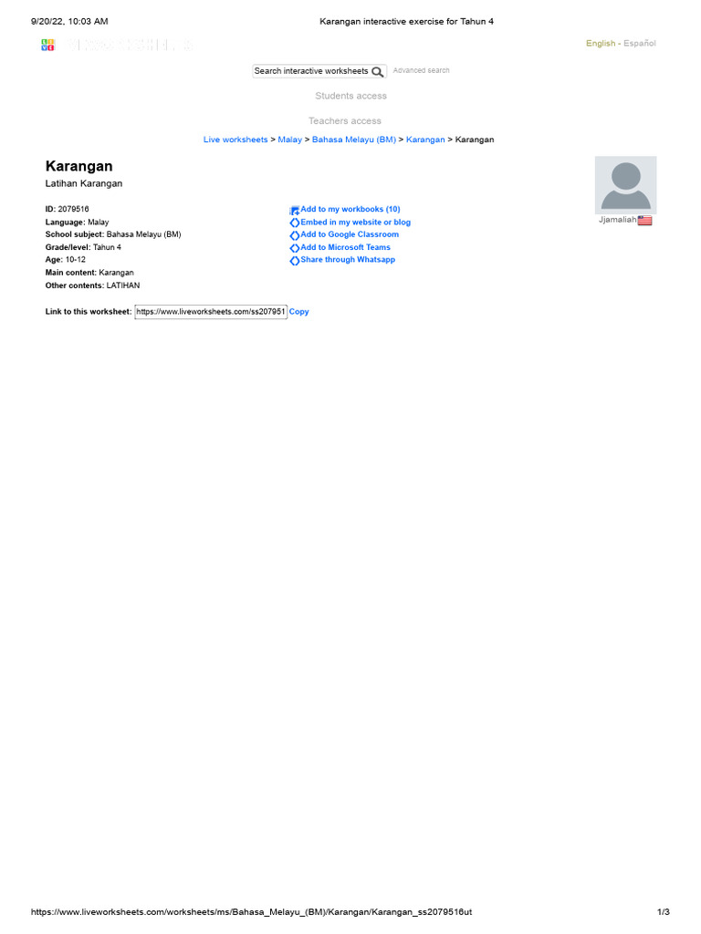 Karangan Interactive Exercise For Tahun 4 Pdf