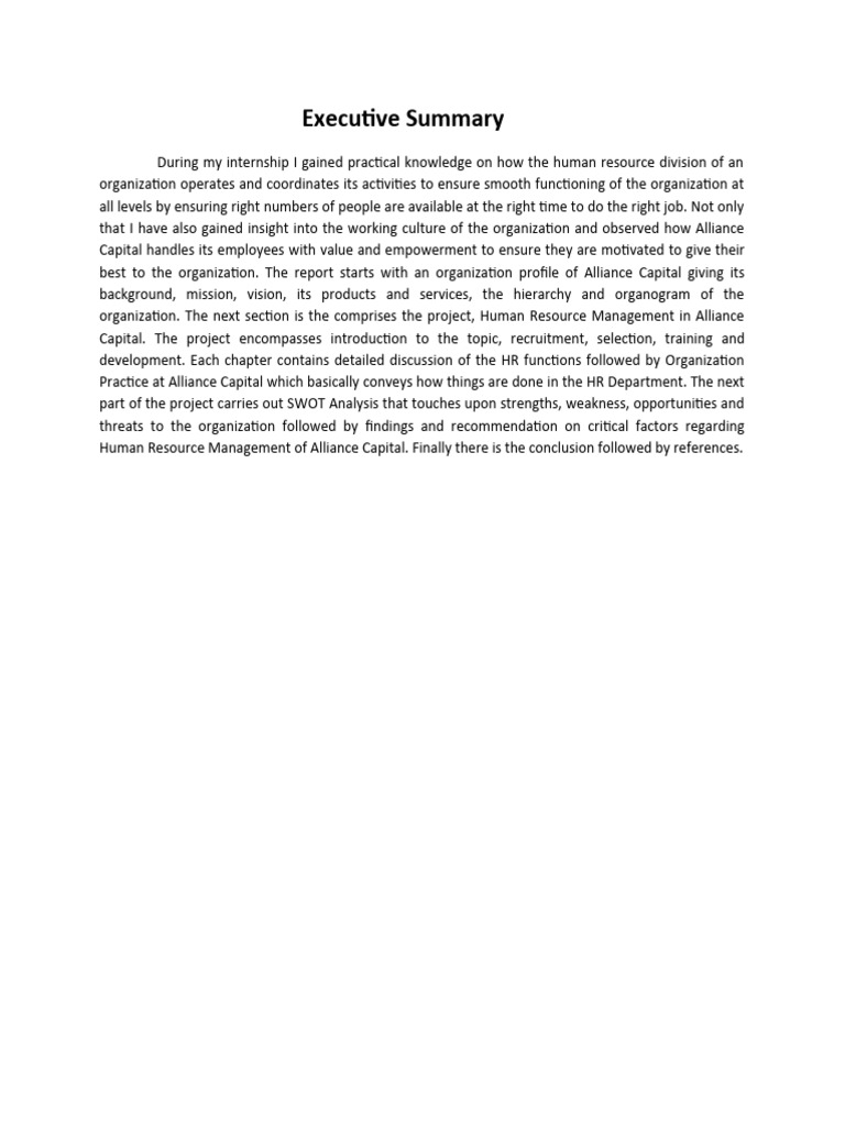 SIP Executive Summary | PDF