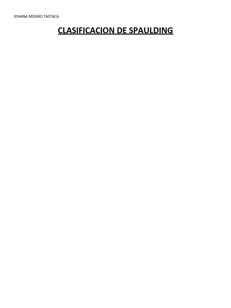 Clasificacion de Spaulding DD | PDF | Ramas de Odontología
