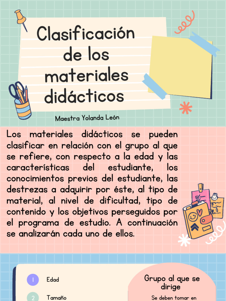 Clasificación De Los Materiales Didácticos Pdf Aprendizaje Teoría