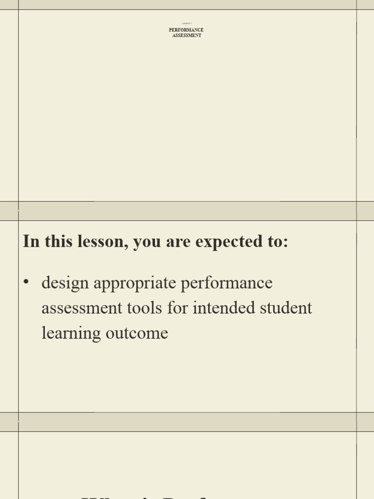 Designing Effective Performance Assessments | PDF | Rubric (Academic ...