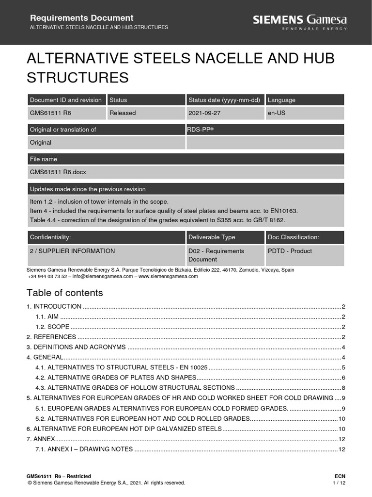 GMS61511 R6 | PDF | Structural Steel | Steel
