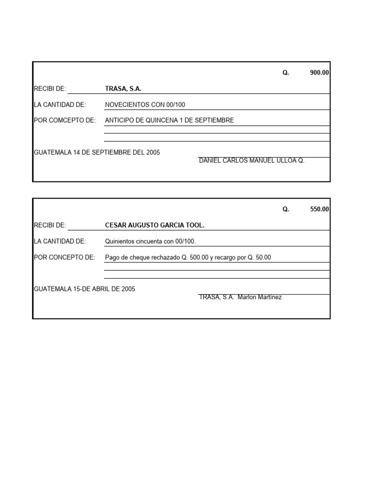 recibo corriente | PDF