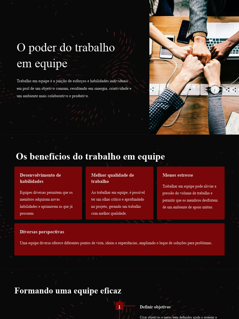 O Poder Do Trabalho em Equipe | PDF