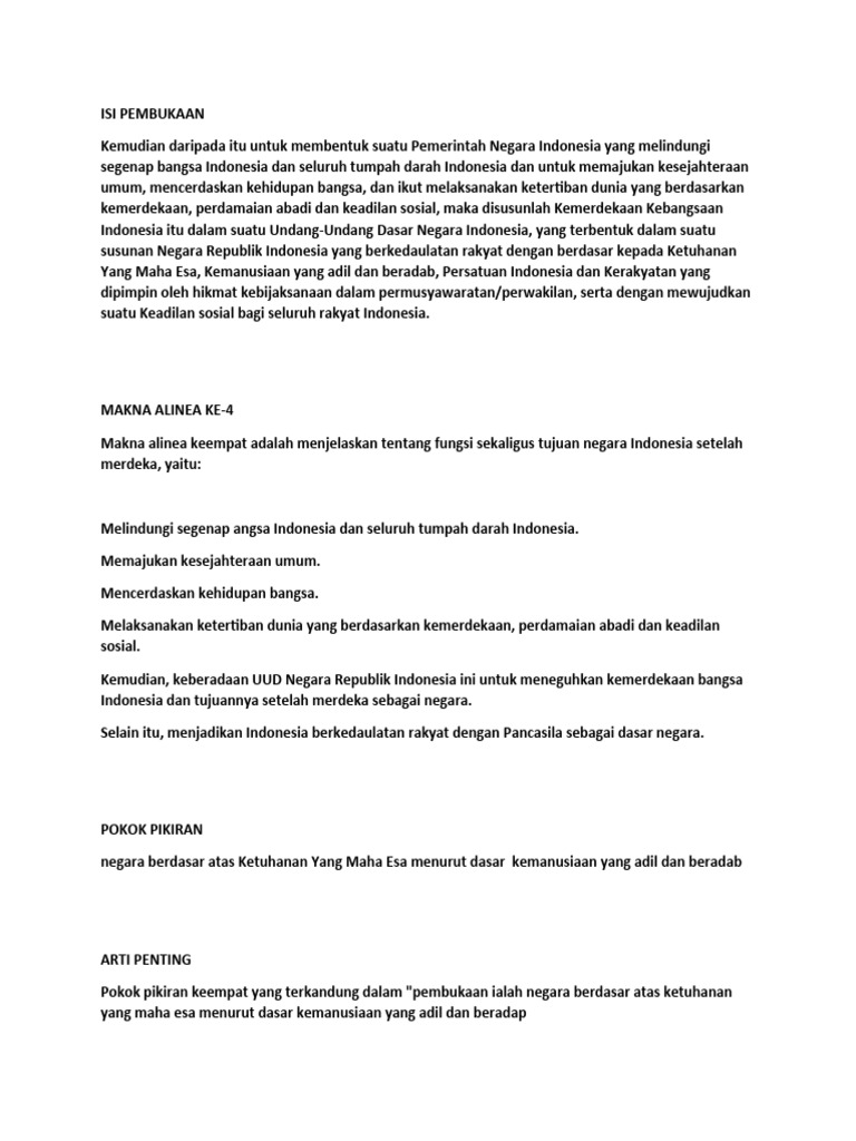 Alinea Ke 4 Uud | PDF | Perjalanan