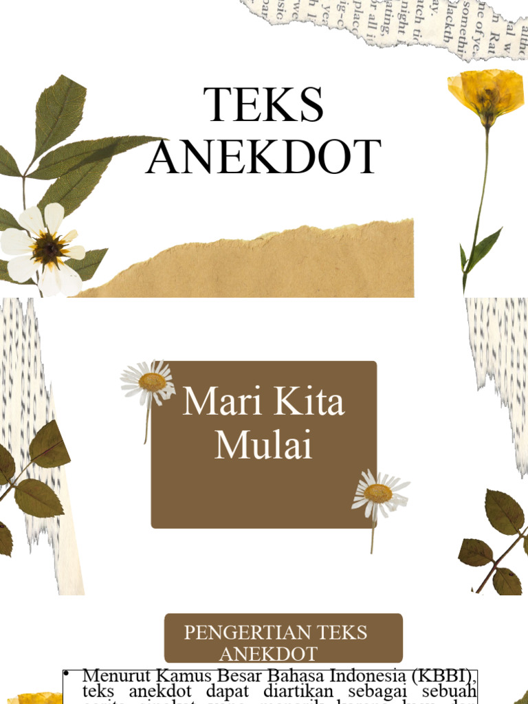 PPT Teks Anekdot Kls X | PDF