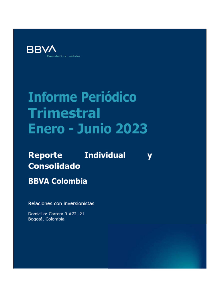 Informe Periodico Trimestral 2T23 | PDF