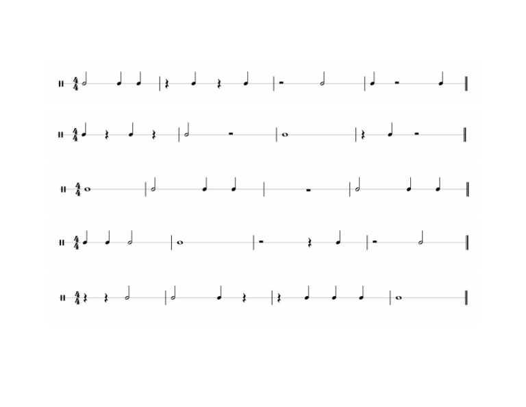 5-8 Sight Reading Rhythm Sheet | PDF