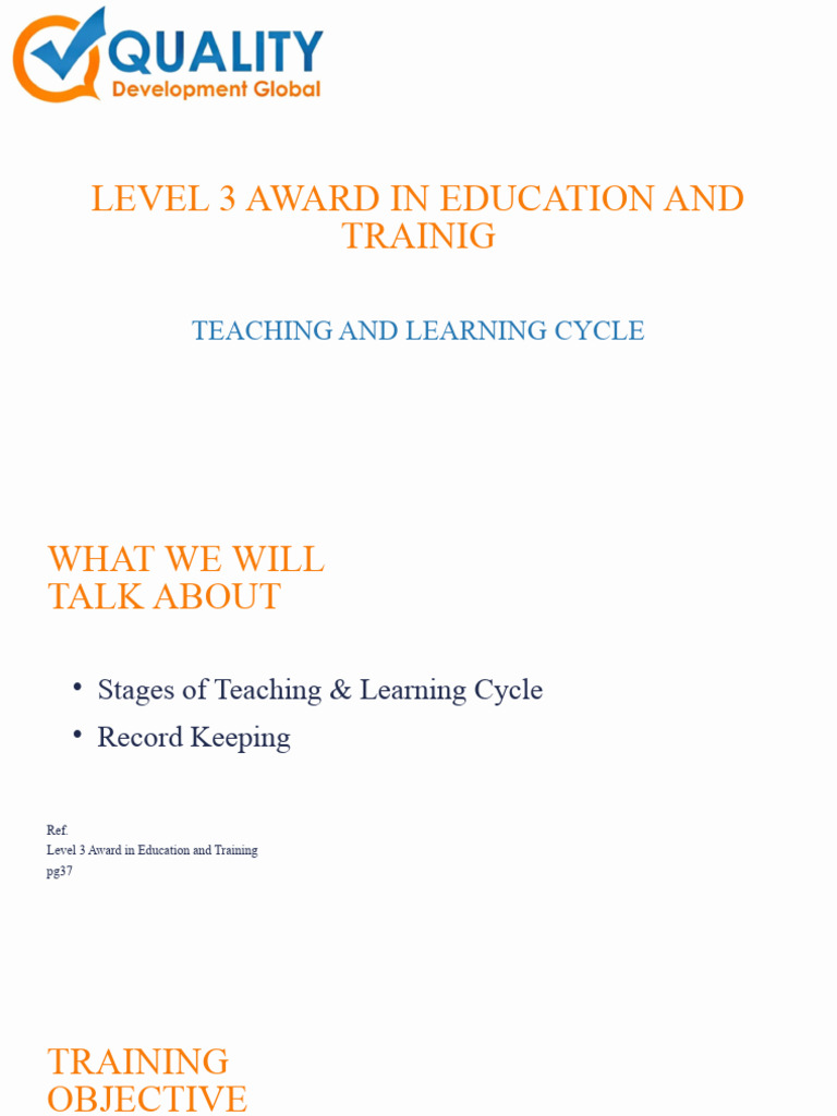 Teaching and Learning Cycle Overview | PDF | Self-Improvement