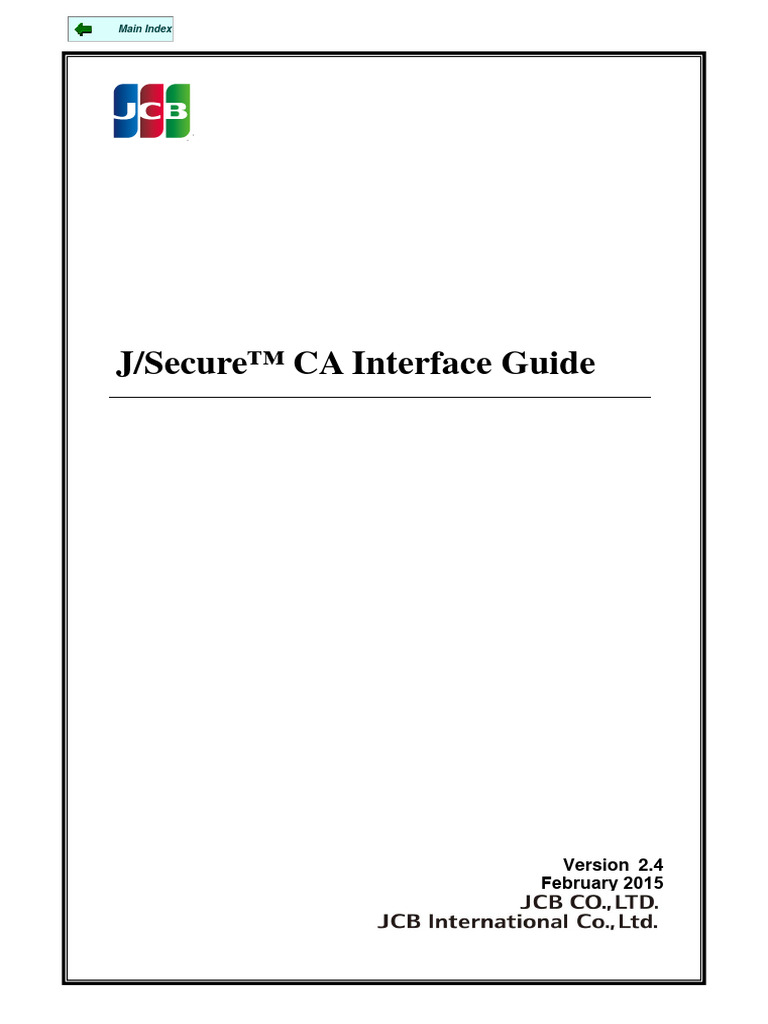【J-Secure1.0】JSecure CA Interface Guide - V2.4 - eng | PDF