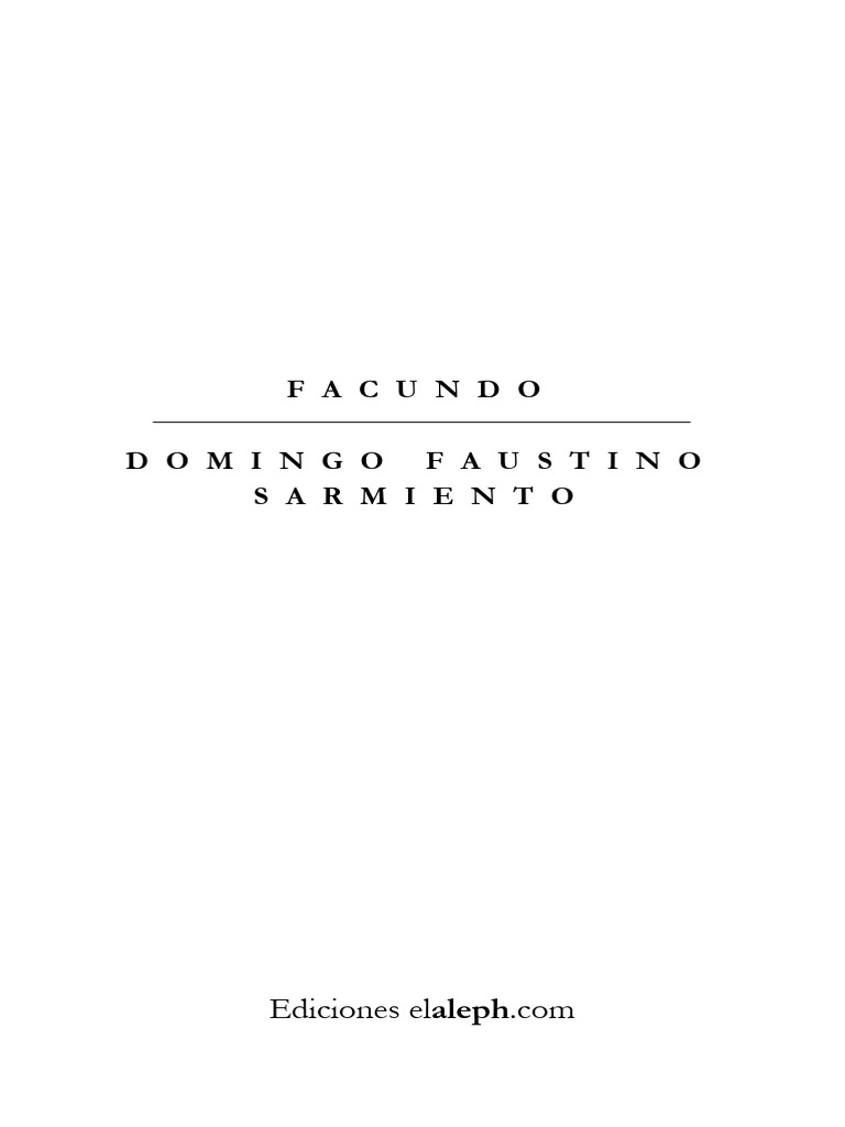 Texto 15 - Sarmiento, Facundo - Completo. | PDF | Buenos Aires | España