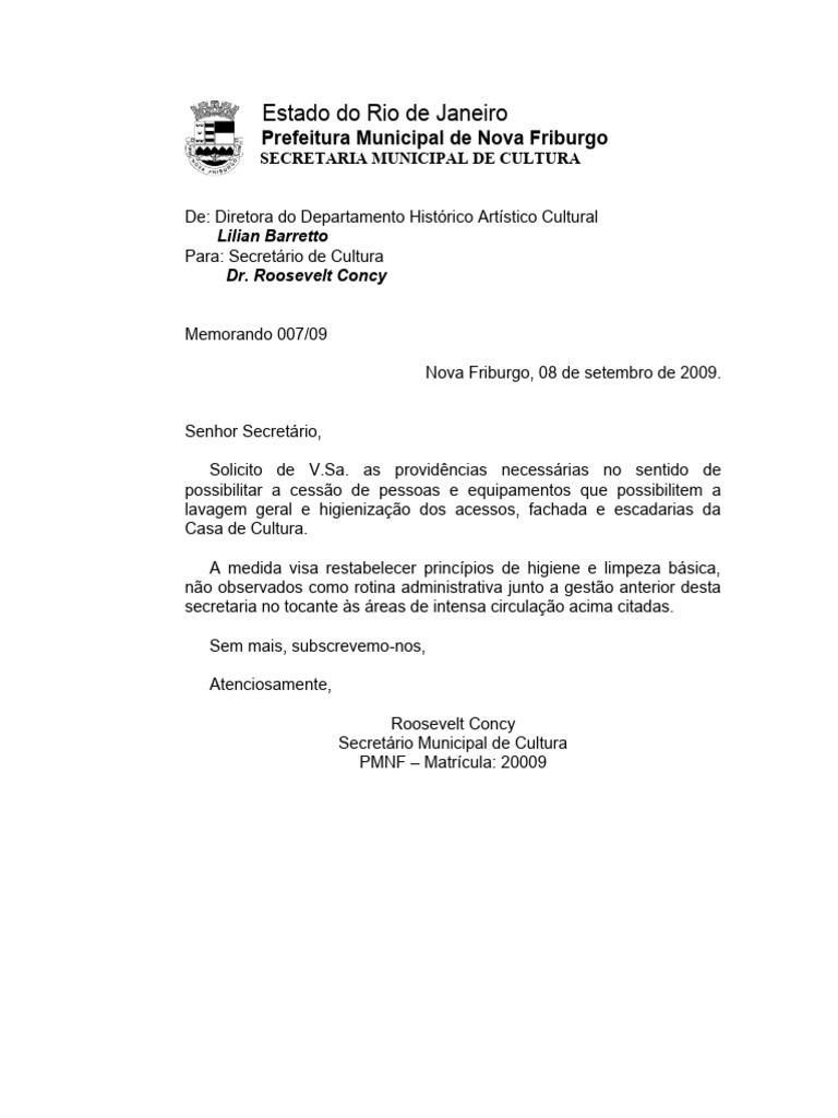 Memorando Modelo Oficialejemplo De Memorando Informativo