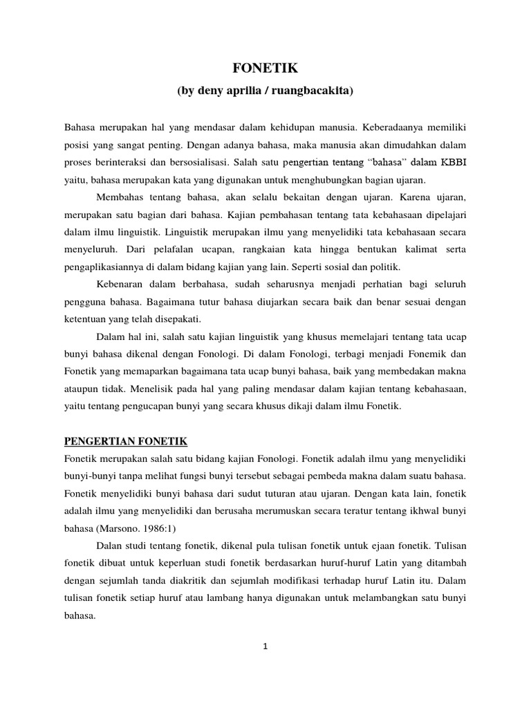 FONETIK | PDF