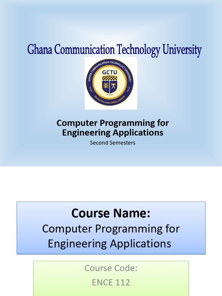 Summary of Course Outline | Download Free PDF | Computer Programming | Computer Program