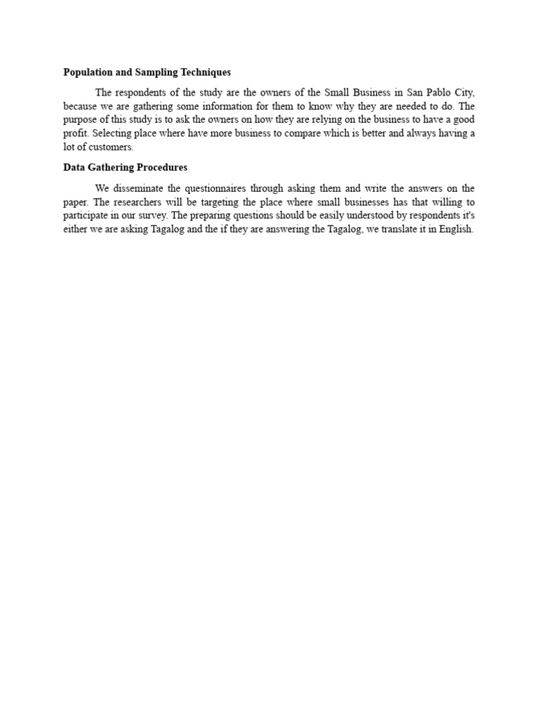 Population and Sampling Techniques | PDF