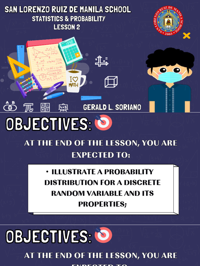 LESSON 2 ProbaDistribution | PDF | Probability Distribution | Random Variable