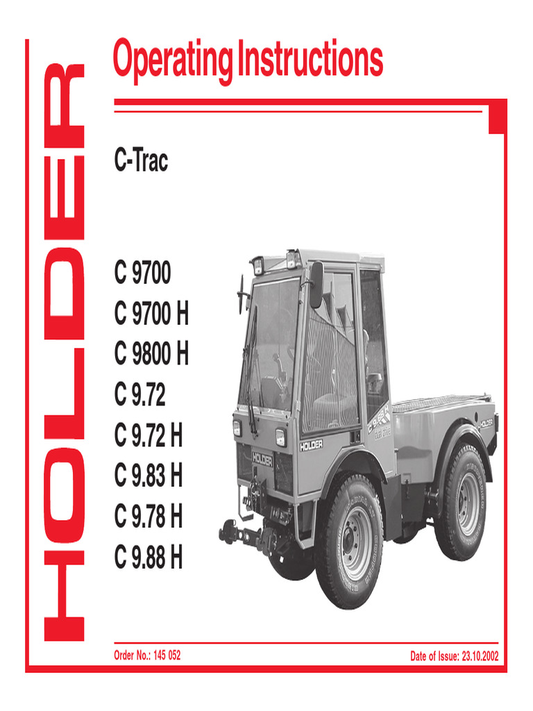 Holder C 9700 Operating Instructions | PDF | Exhaust Gas