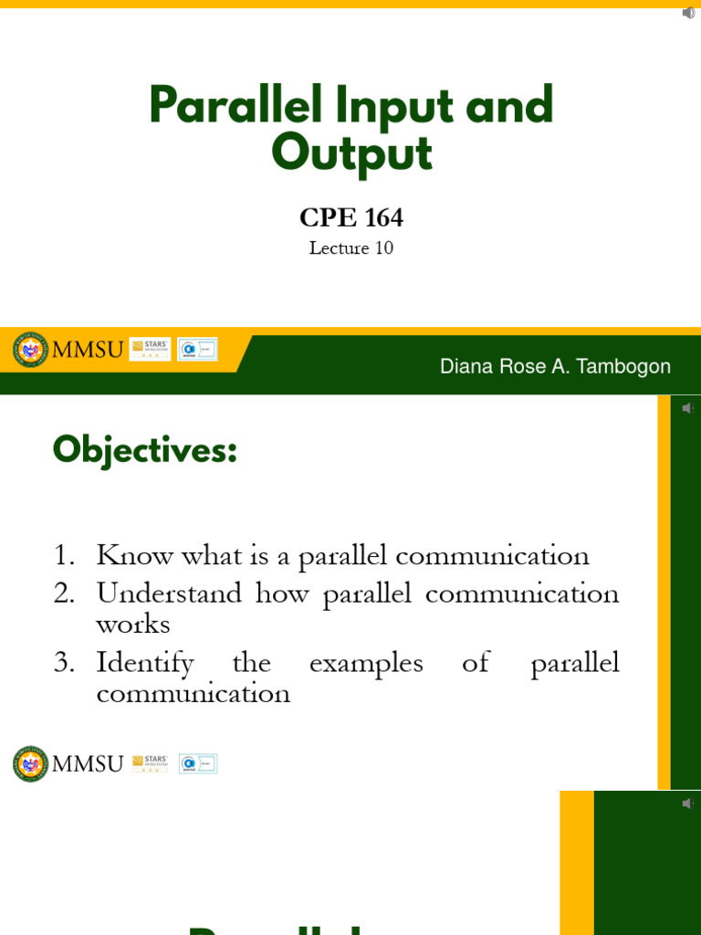 Lec10 Parallel Input and Output | PDF