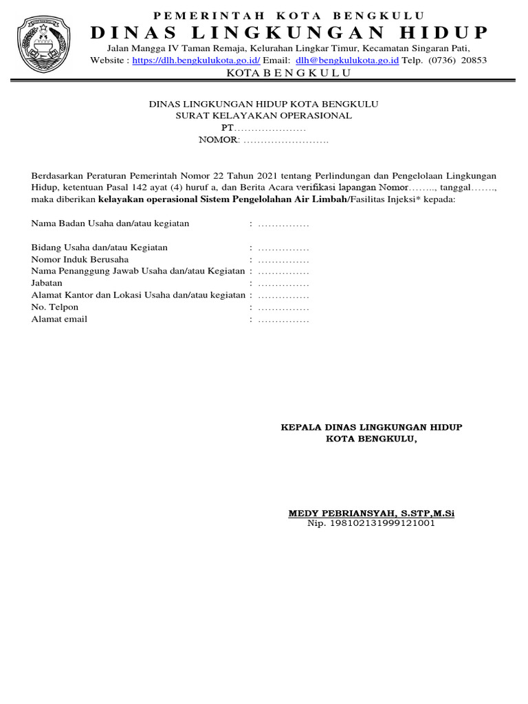 Surat Pengantar Permohonan PERTEK | PDF | Bisnis | Sains & Matematika