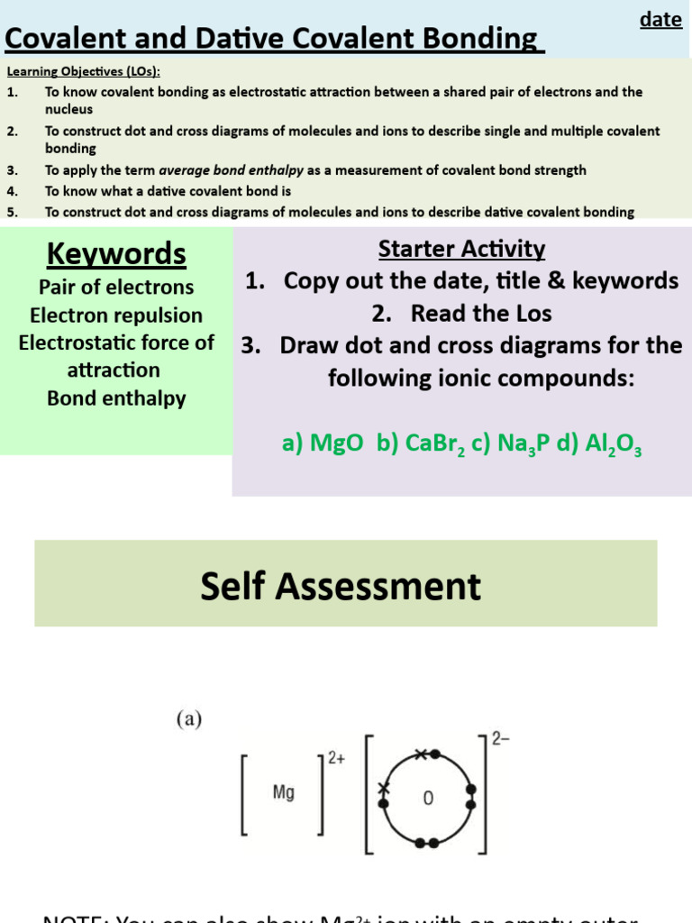 Covalent and Dative Bonding Overview | PDF | Chemical Bond | Covalent Bond