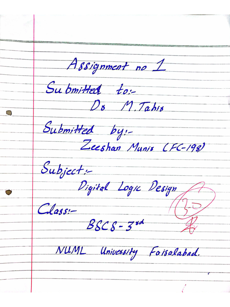 Zeeshan Munir (FC-198) DLD#1 | PDF