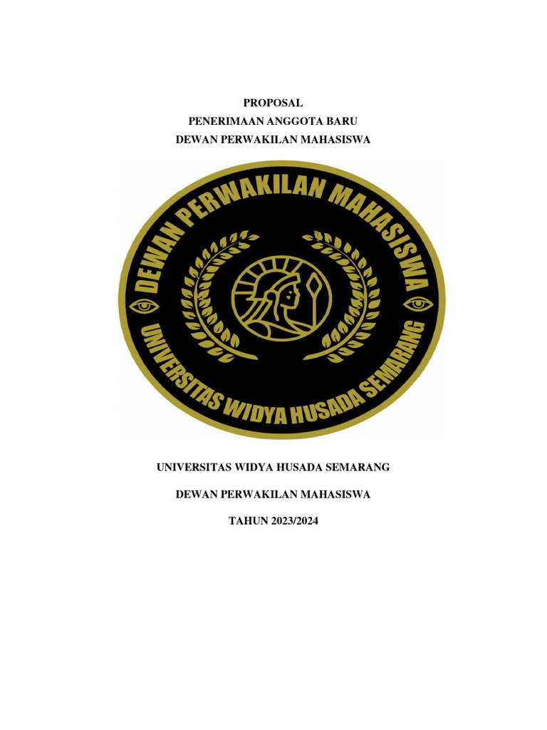 Proposal Penerimaan Anggota Baru - Dpm.periode 2023-2024 | PDF