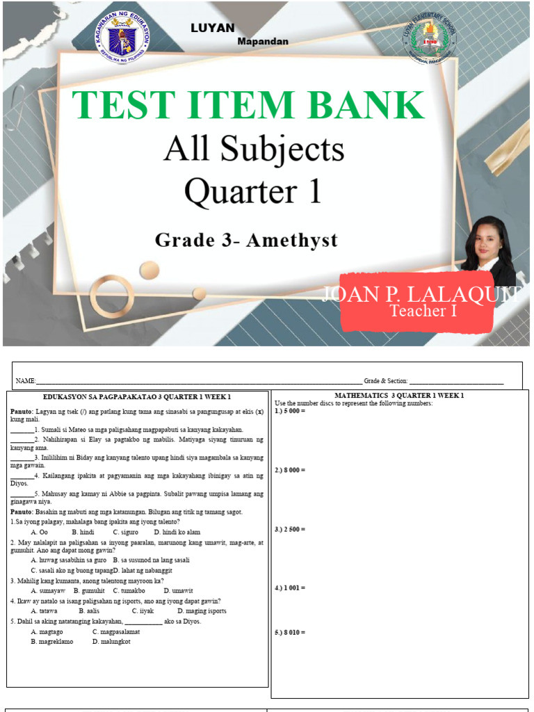 Test Item Bank 2023 2024 | PDF