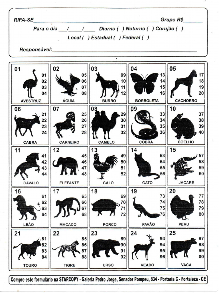 Tabela Do Jogo Do Bicho 2 | PDF