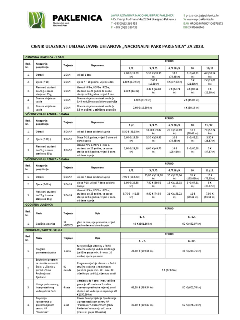 Cjenik 2023 Hr Novo Lipanj | PDF
