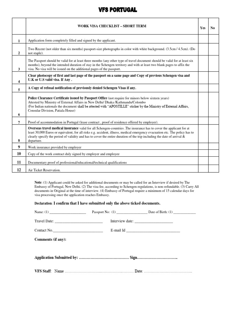 Work Visa Checklist | PDF | Travel Visa | Passport Work Visa Checklist | PDF | Travel Visa | Passport