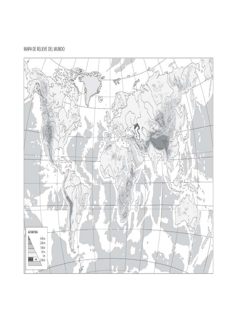 Mapa Mundi Físico Relieve | PDF