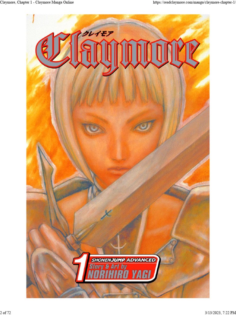 Claymore Manga: Chapter 1 | PDF | Anime Series | Shōnen Manga